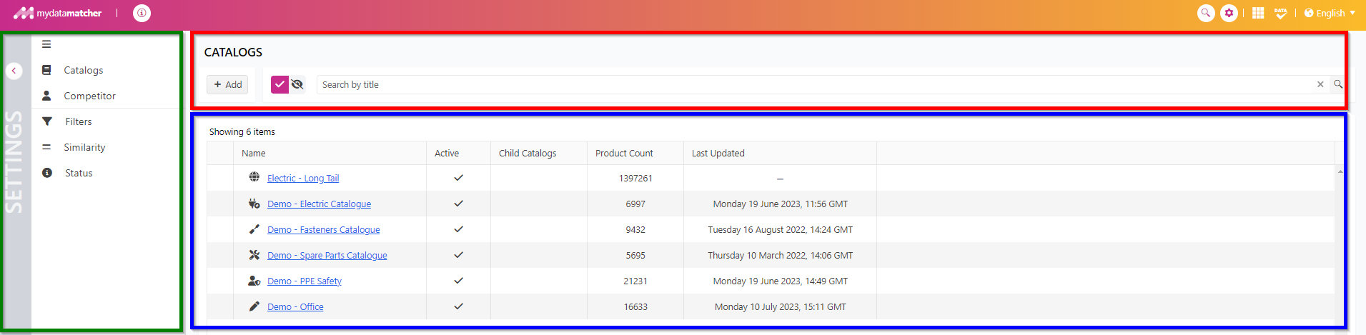 How to merge columns from different catalogues when exporting